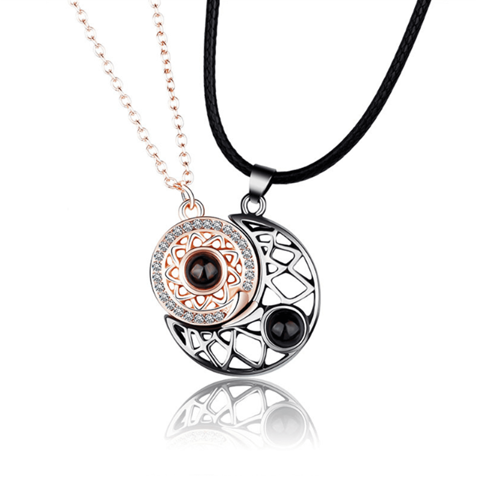 Designice 2 Pieces Necklace for Men and Women, Heart-Shaped Necklaces ...