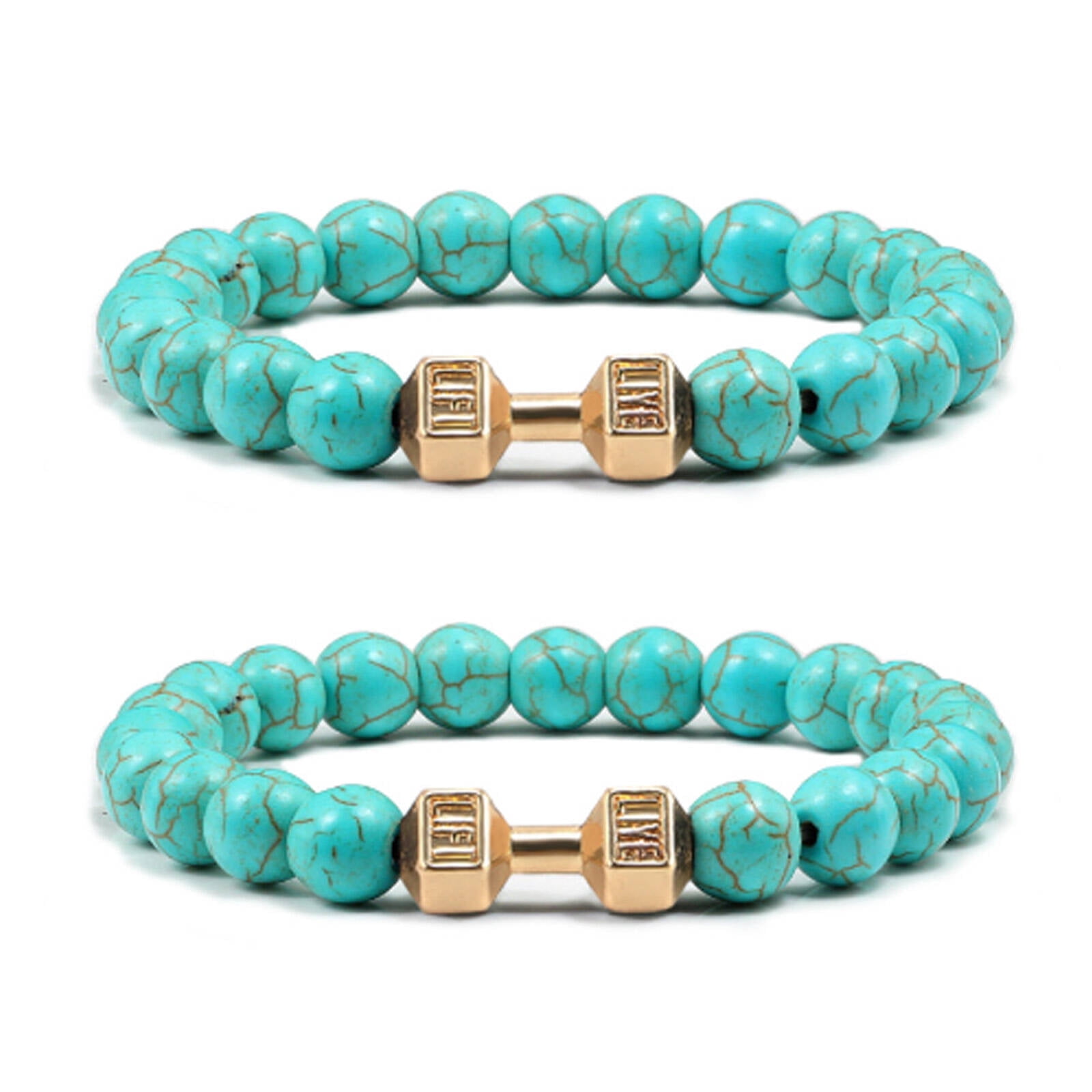 Designice 2Pcs Beaded Fitness Bracelet,Elegant Minimalist Weight ...