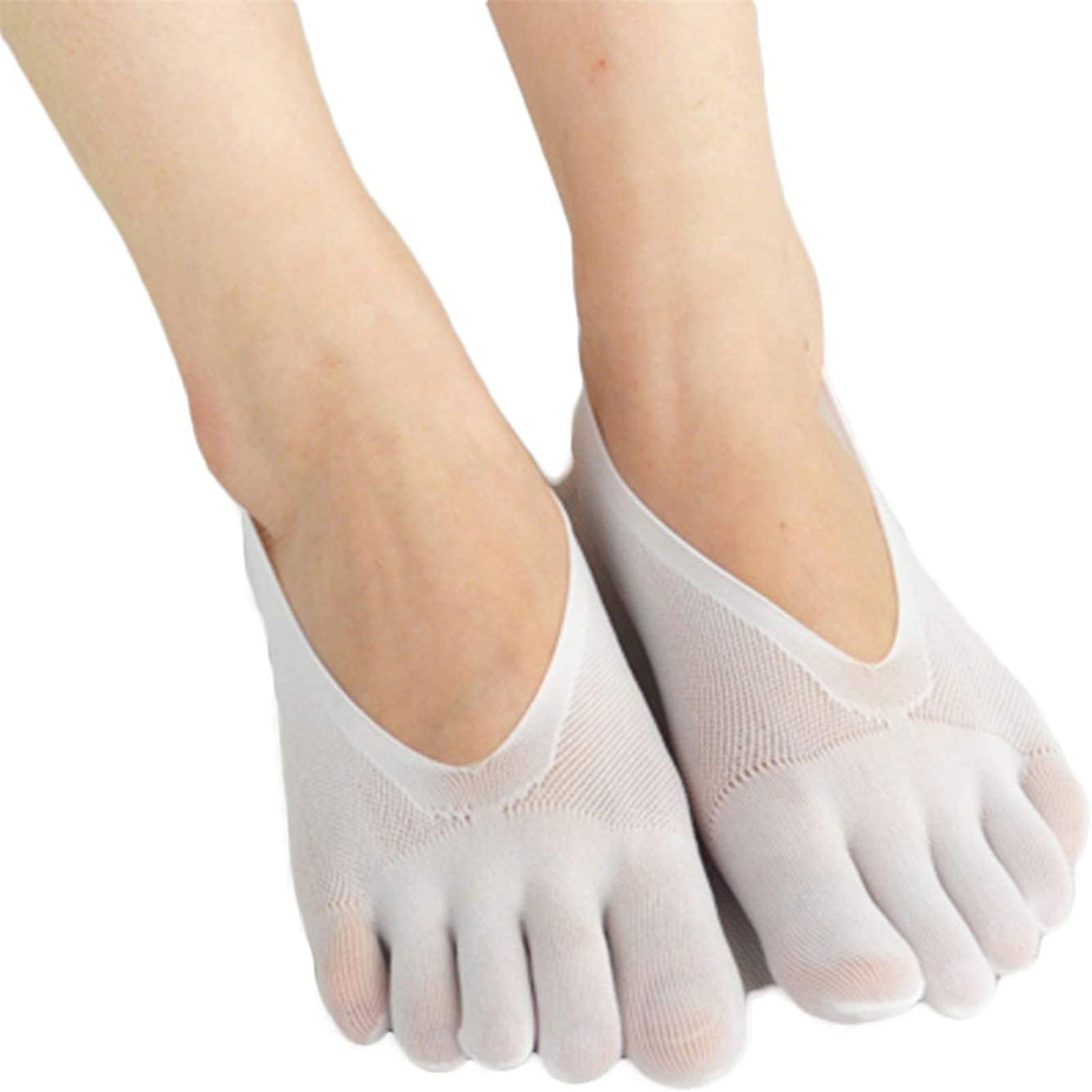 5 Pairs Women Toe Socks No Show Full Five Finger Socks Low-cut Liner ...