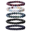 Dumortierite Crystal Bead Bracelet 8mm, Genuine Dumortierite Stretch ...