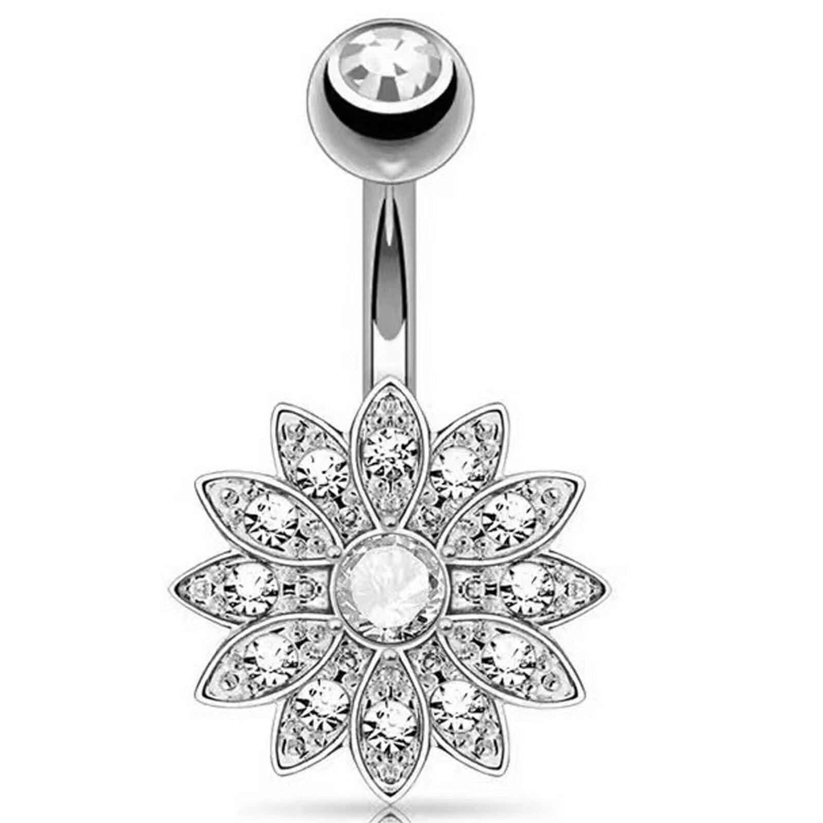 Designice Belly Button Ring,Brilliant Light Belly Rings,Ergonomic ...