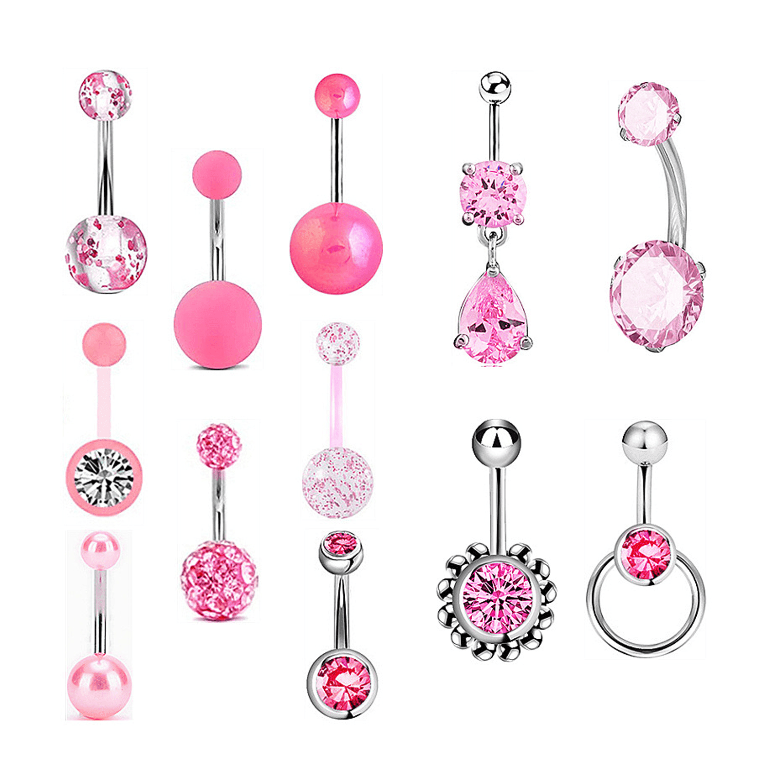 Designice Belly Button Ring,Stylish Belly Ring,Durable Belly Piercing ...