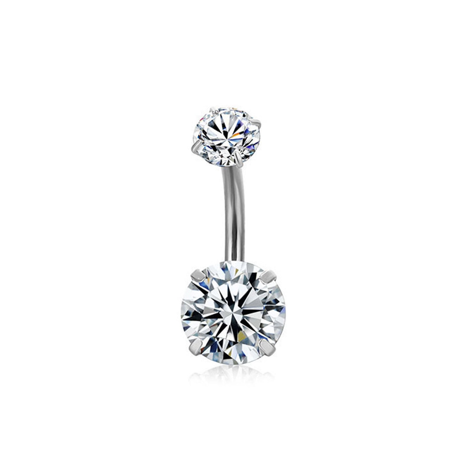 Designice Belly Rings,Hypoallergenic Silver Belly Button Piercing ...