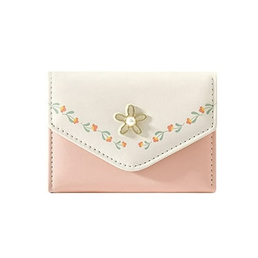 Cute Wallet Green Slim Wallet Tri-Fold Wallet PU Leather Purse Small ...