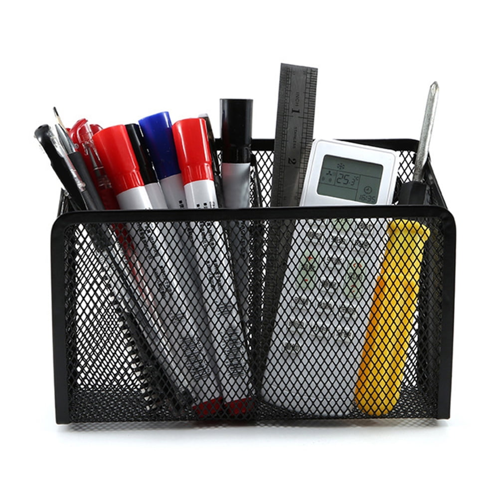 Magnetic Pencil Holder Magnetic Storage Basket Organizer 2 Grid ...