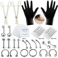 Pretty See Self Home Piercing Kits: Portable Body Ring Kit with 2 Studs ...
