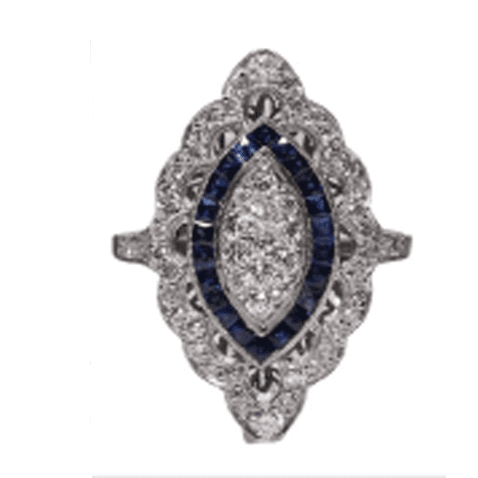 Designice Rings for Women，Pure Silver Sapphire Engagement Rings for ...