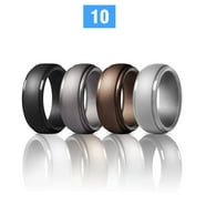 Mokani Silicone Wedding Ring for Men, Breathable Airflow Inner Curve ...