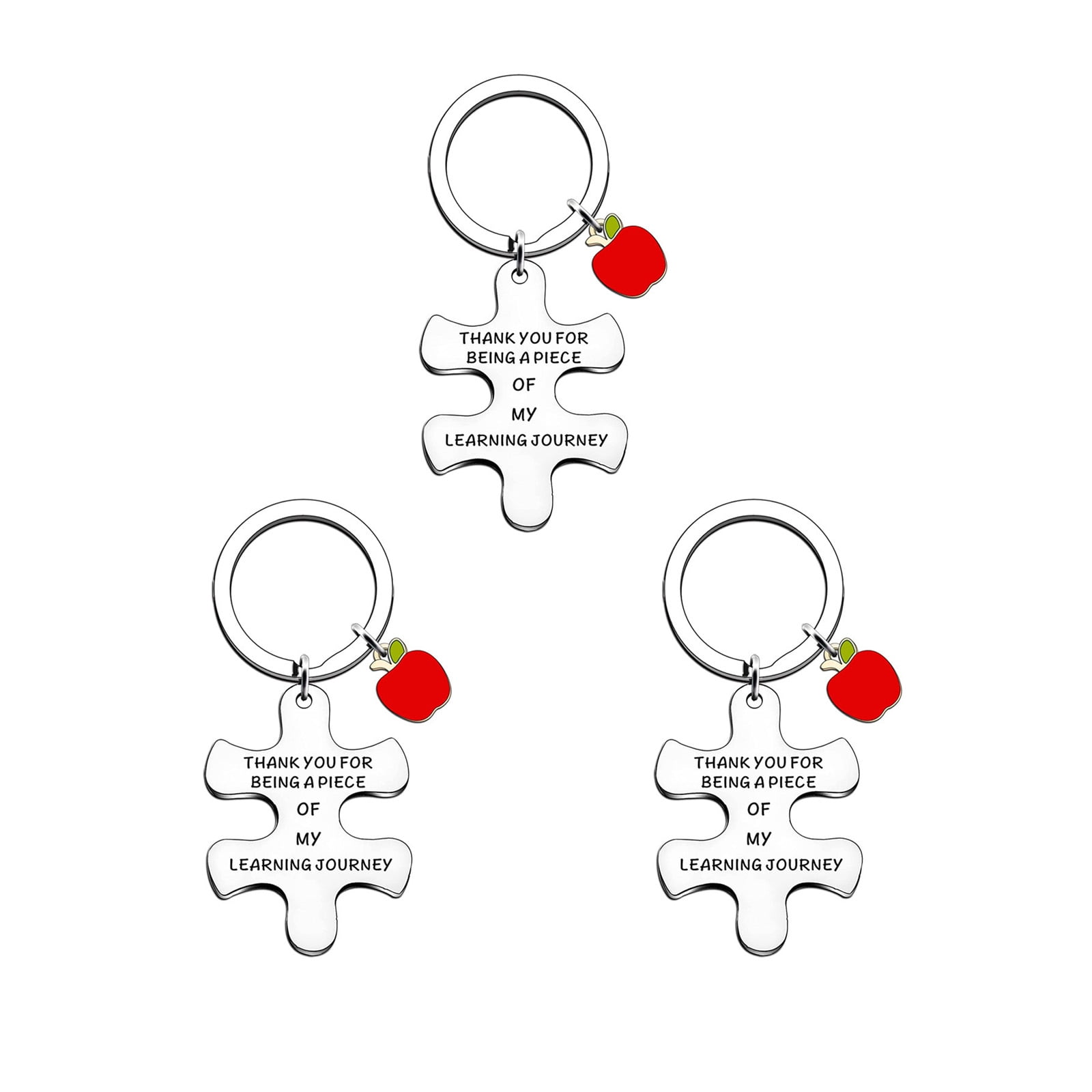 Designice Teacher's Day Keychain Gift Elegant Stainless Steel Key Ring ...