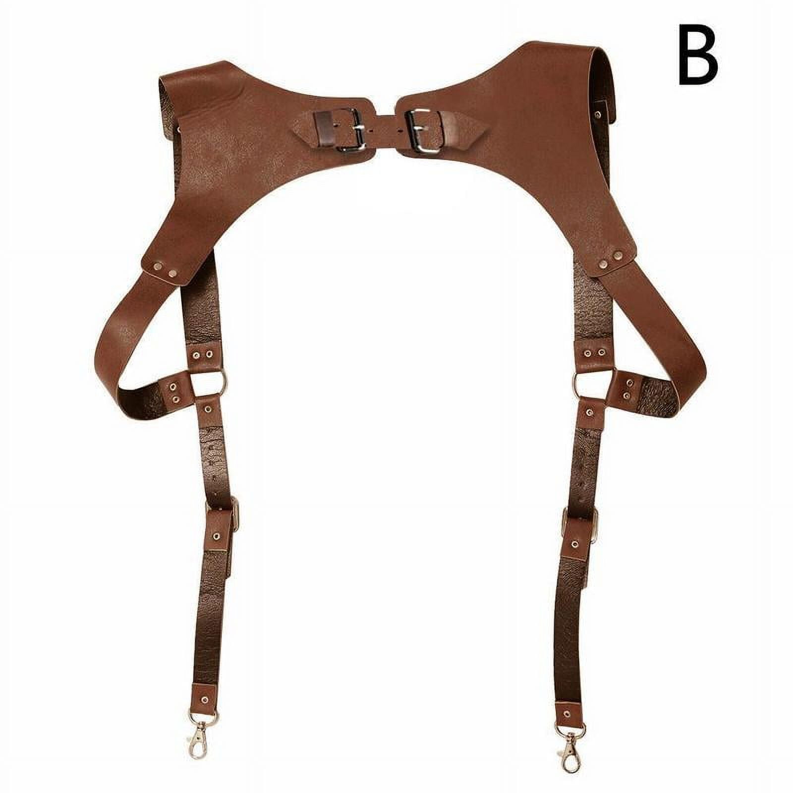 Designice Vintage Leather Suspenders Braces Shoulder Strap Belt Harness ...