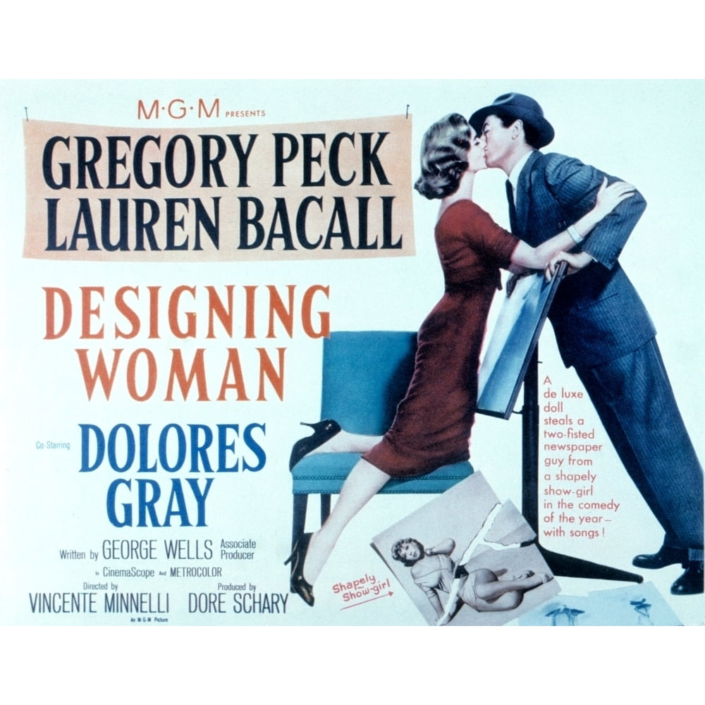 Designing Woman Lauren Bacall Gregory Peck 1957 Movie Poster ...