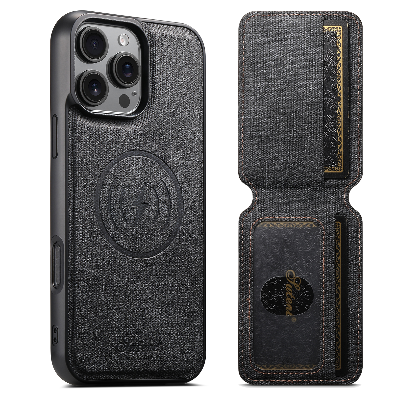 Designing For iPhone 15 Plus 2-in-1 Magnetic Removable Wallet Case,PU ...