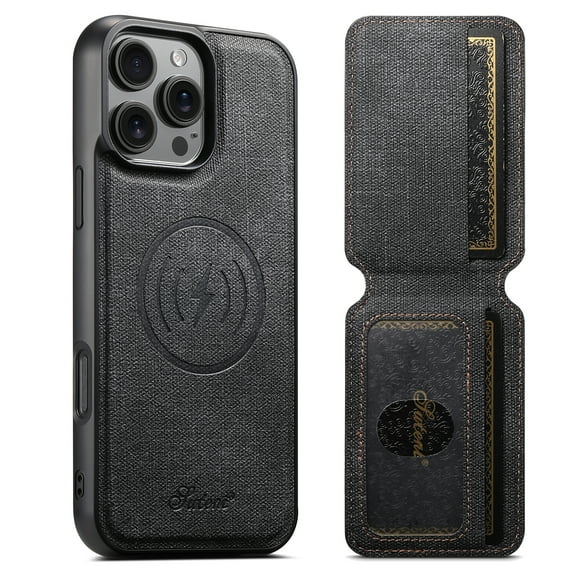 Designing For iPhone 15 Plus 2-in-1 Magnetic Removable Wallet Case,PU ...