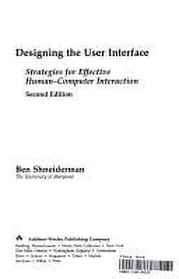 Pre-Owned Designing the User Interface: Strategies for Effective Human ...