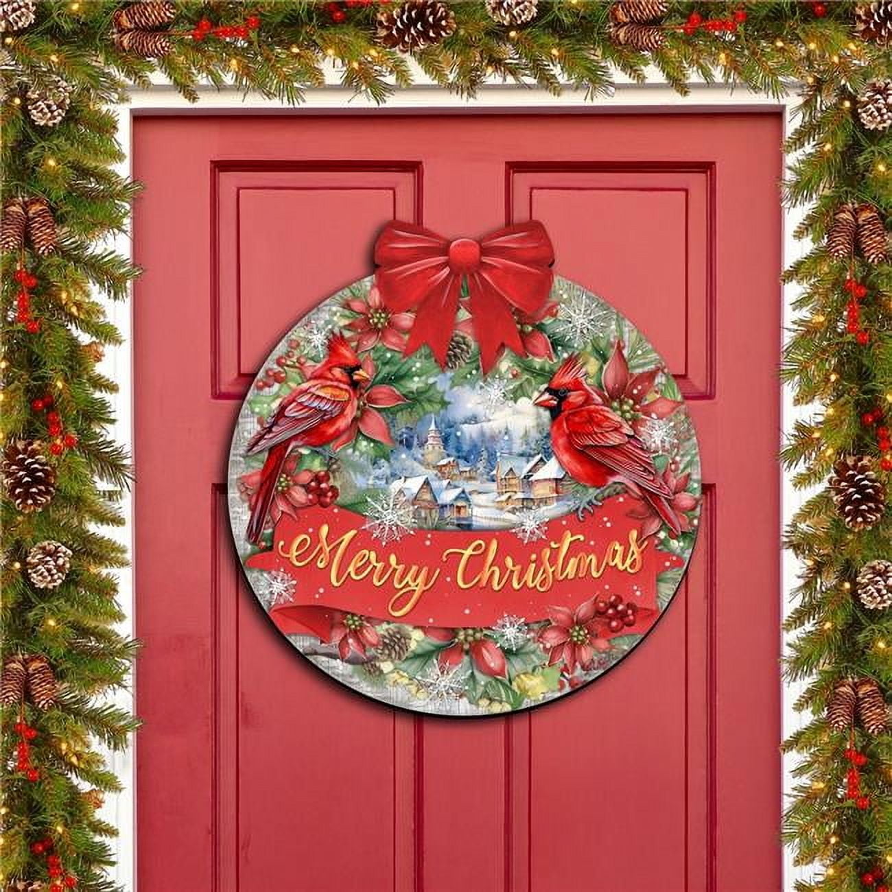 Merry Christmas Front Door Welcome Sign, Wooden Front Porch Decor by G ...