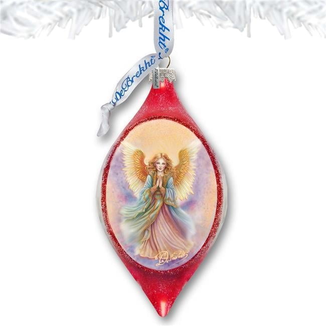 Designocracy 757-051 4 x 3 in. Angel Drop Glass Ornament Nativity ...