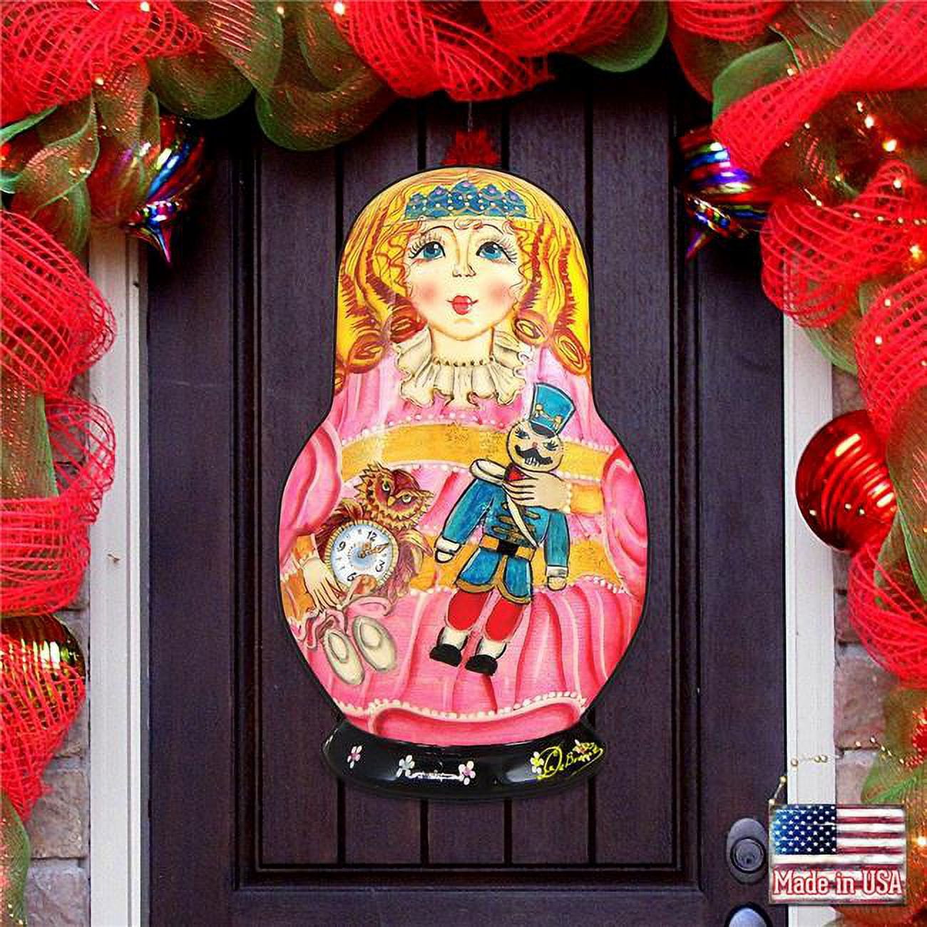 Designocracy 8115152H 24 x 18 in. Clara Nutcracker Nesting Doll Door ...