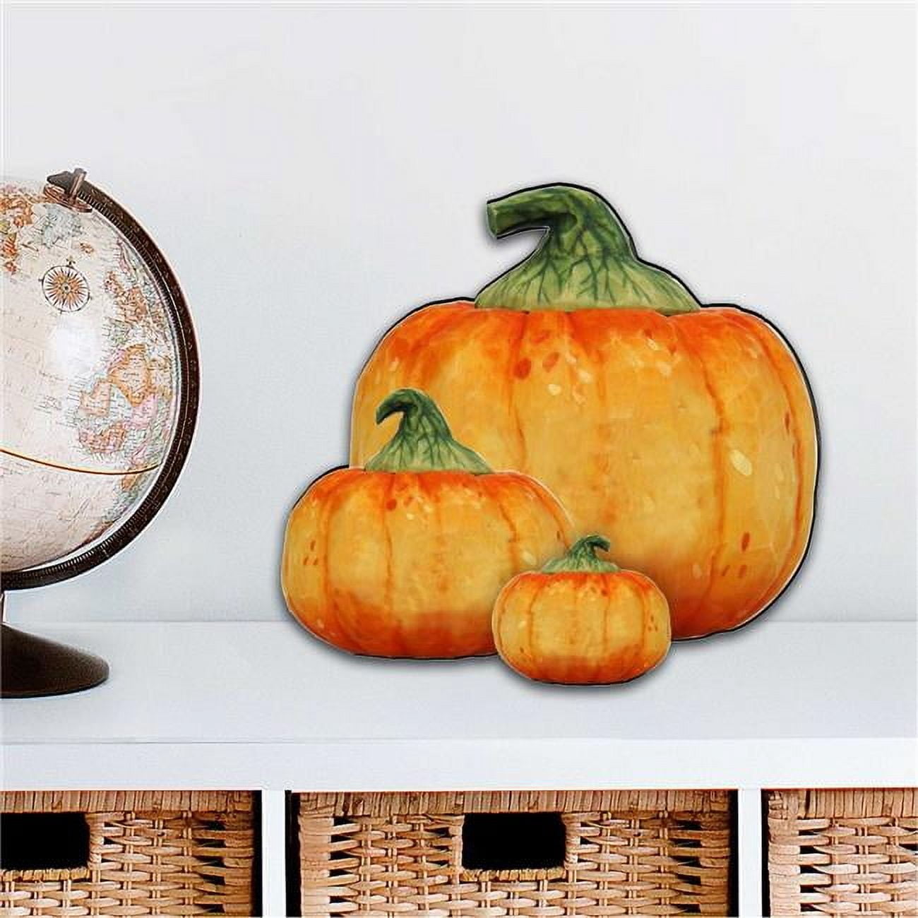Designocracy 8158414-2M 12 x 9 in. Stacking Pumpkins Halloween Outdoor ...