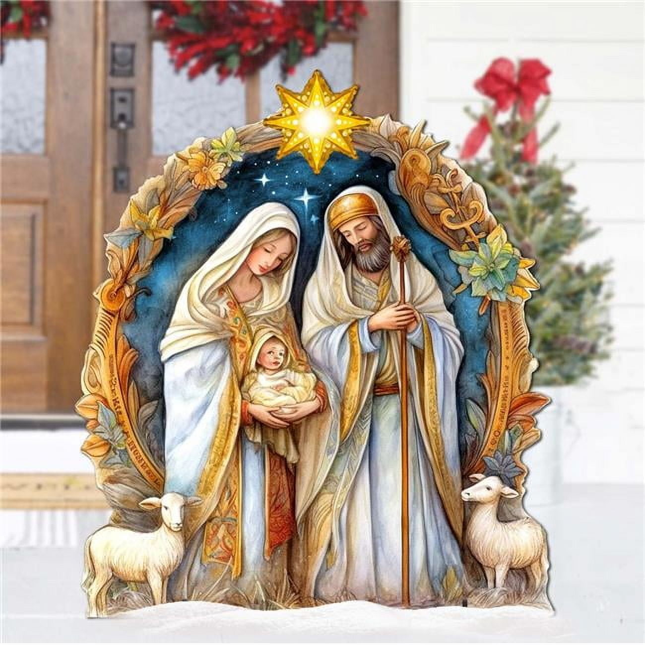 Designocracy 8611074F 32 x 28 in. Nostalgic Nativity Scene Outdoor ...