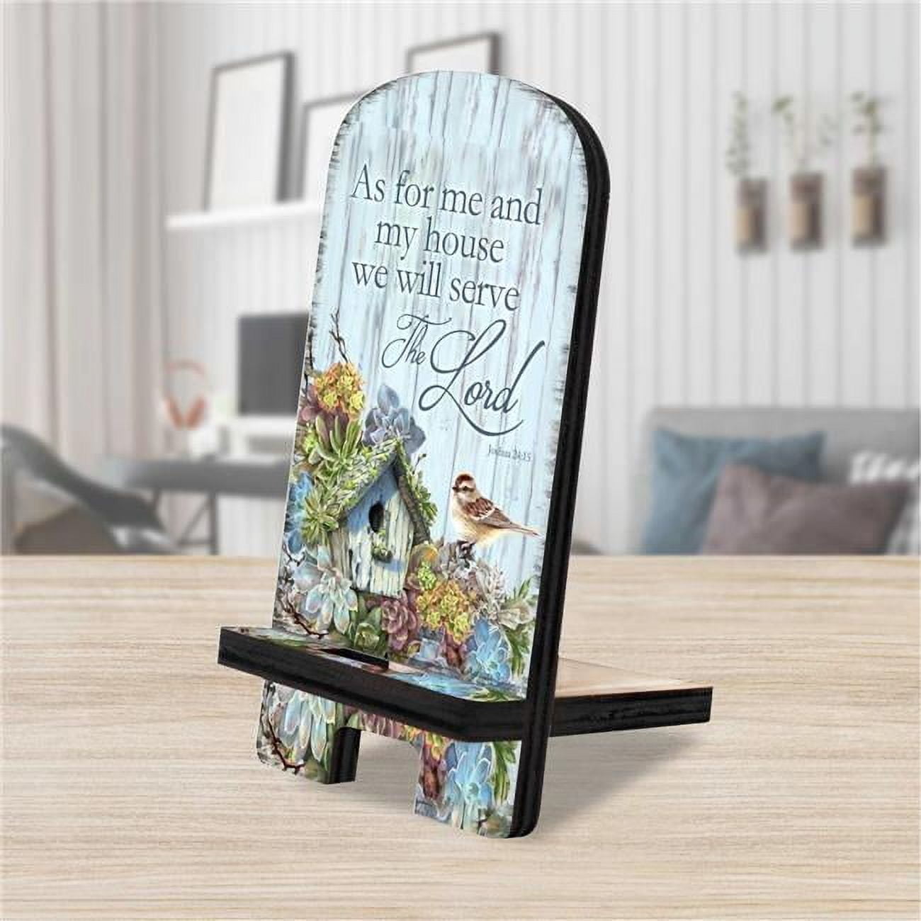 Designocracy 892085-DG 6 x 3 x 3 in. Serve the Lord Cell Phone Stand ...