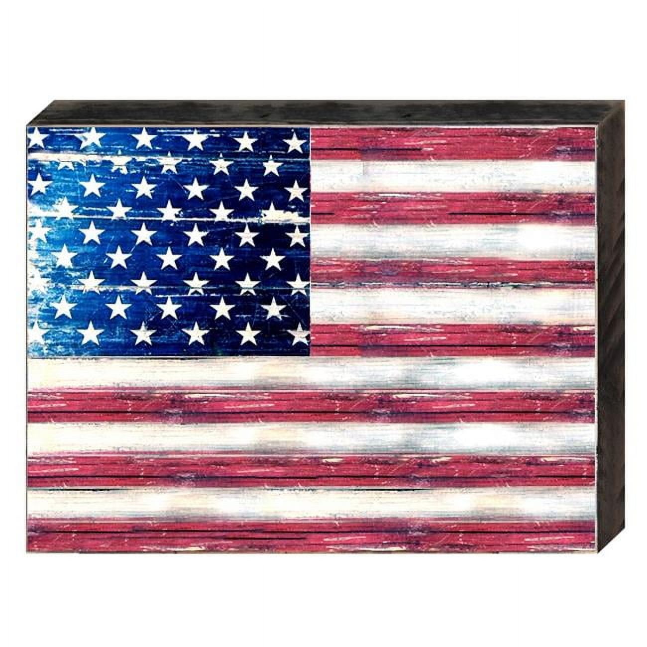 Designocracy 98911-18 American Flag Art on Board Wall Decor - Walmart.com