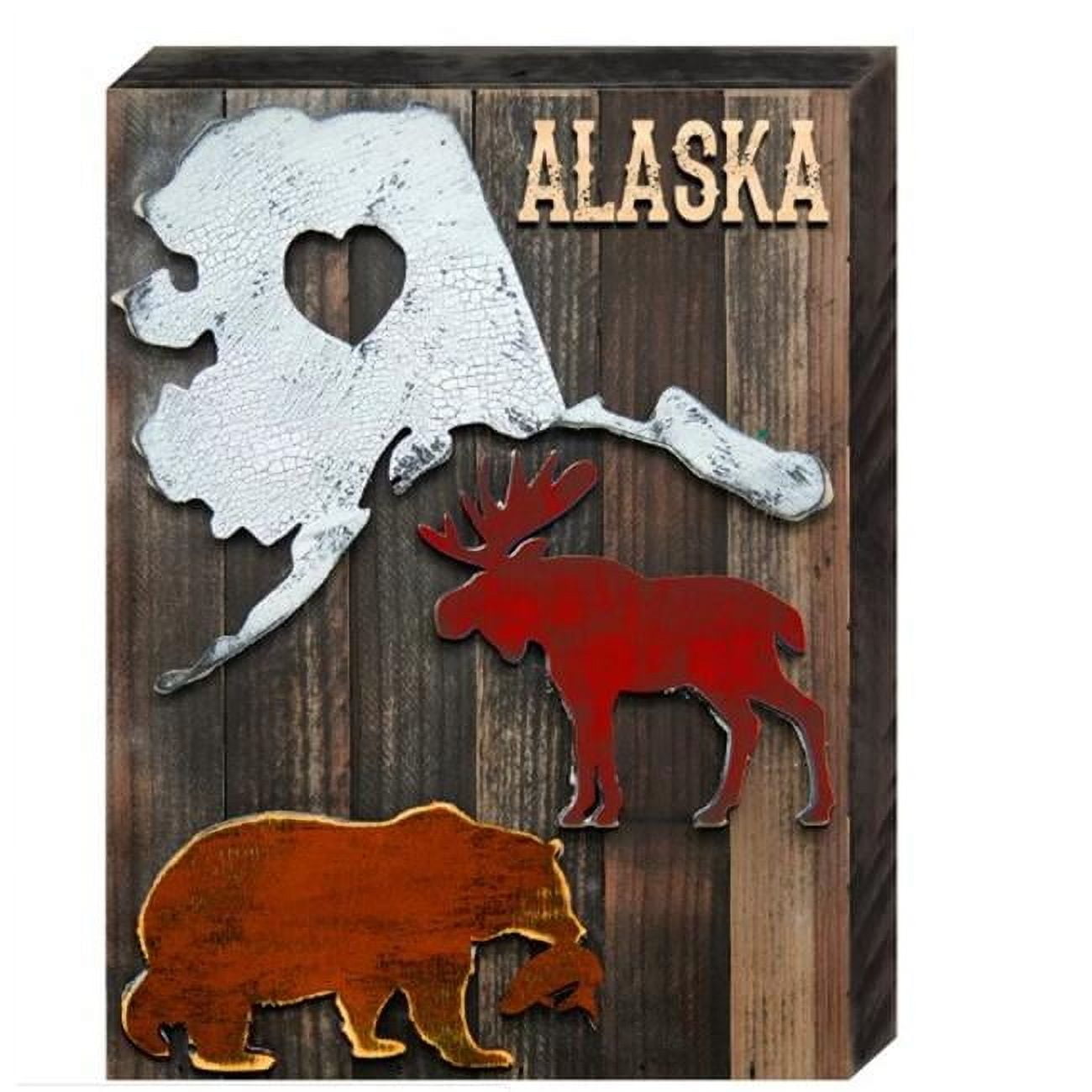 Designocracy I Love Alaska Animals Art on Board Wall Decor - Walmart.com