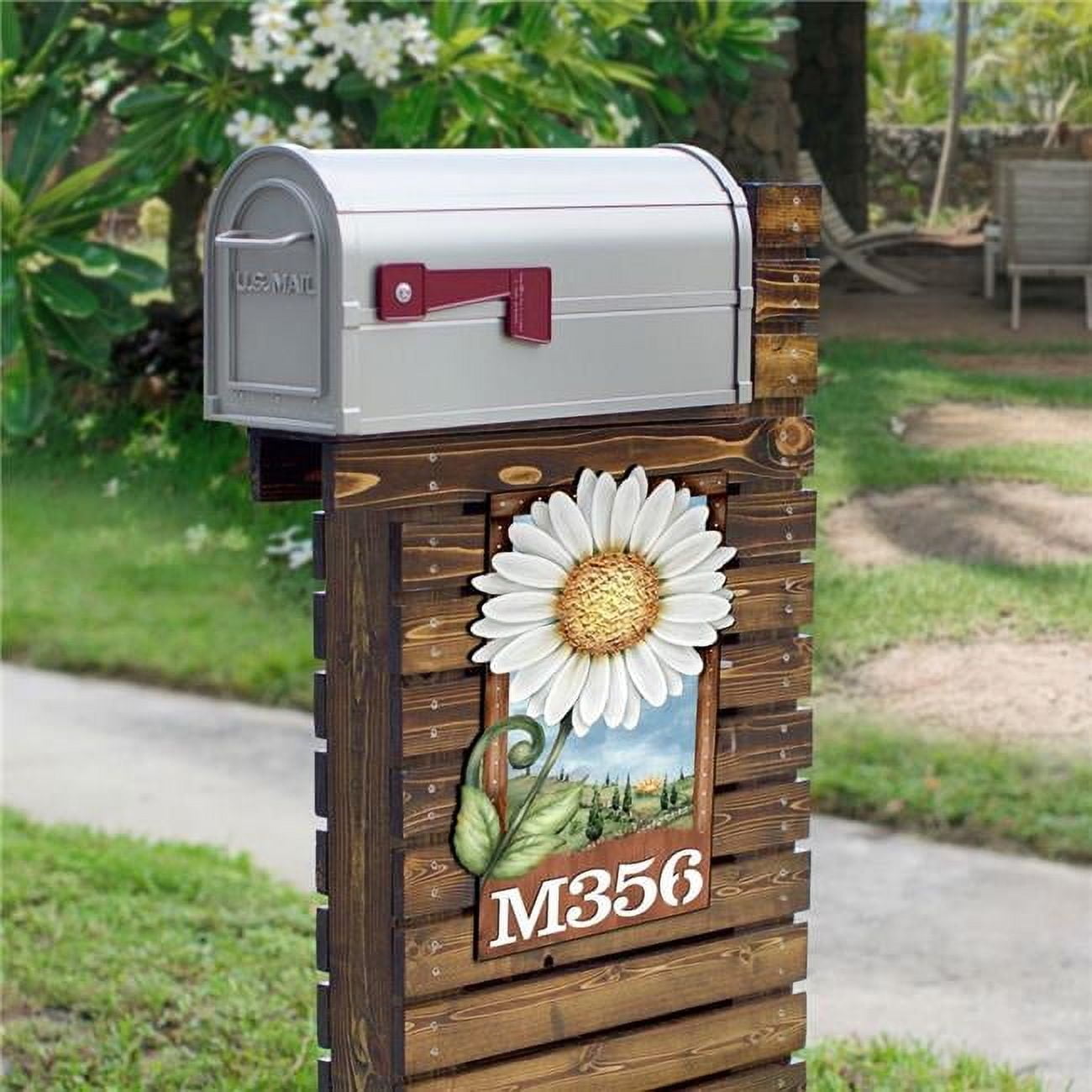 Designocracy MA8457704-JMP-18 18 in. Daisy Wooden Custom House Number ...