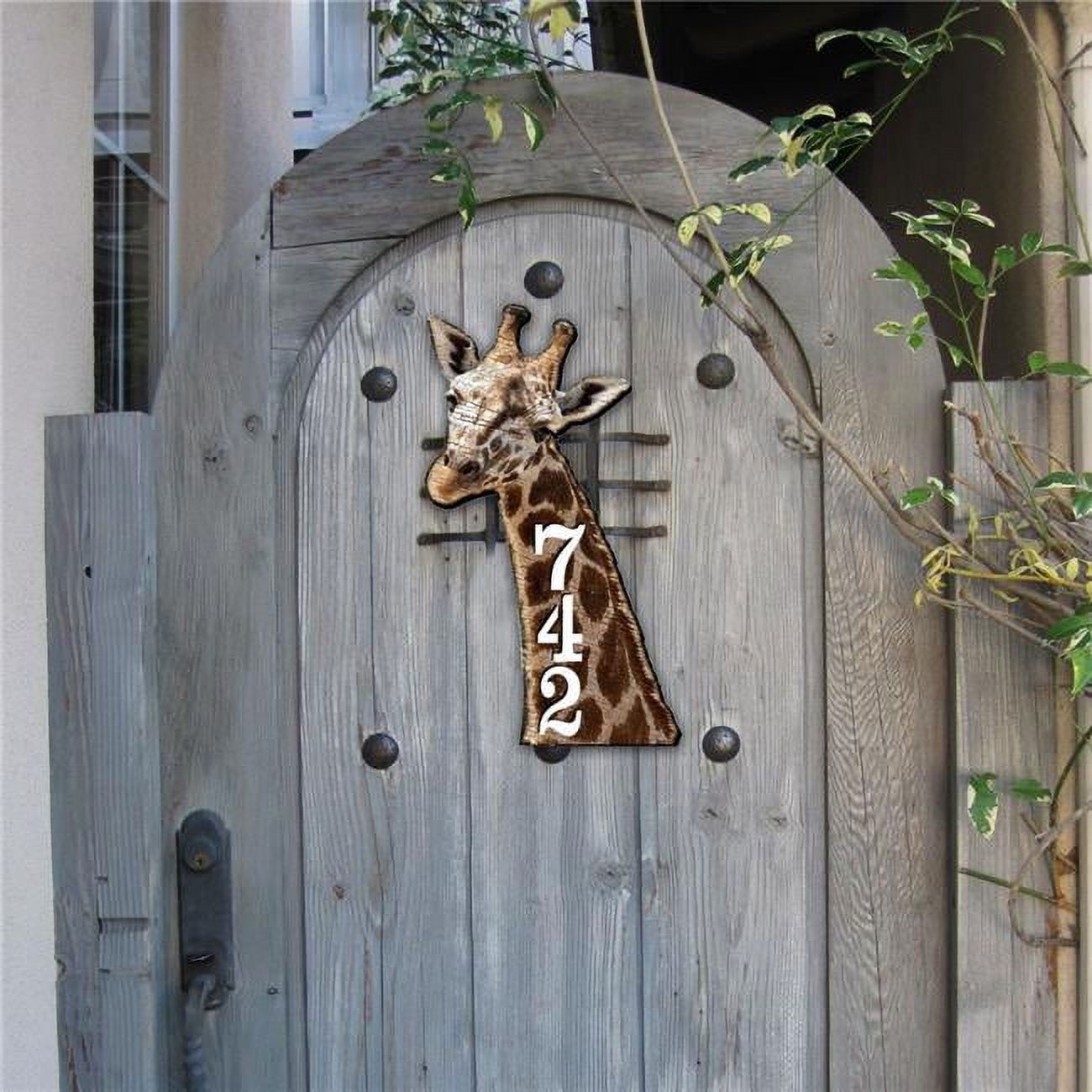 Designocracy MA982312-24 24 x 18 in. Giraffe Wooden Custom House Number ...