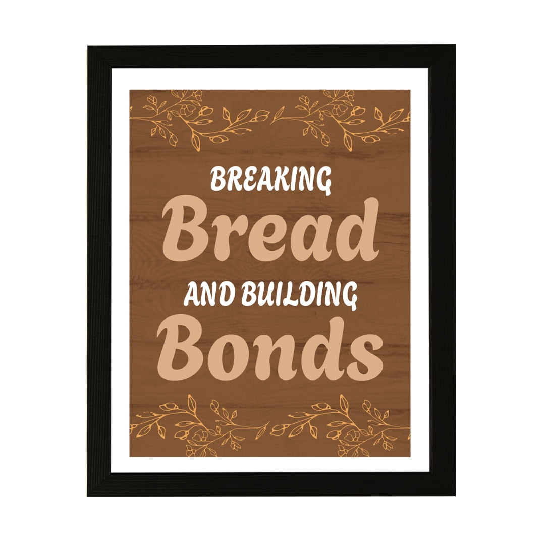 Designs ByLITA Breaking Bread And Building Bonds, 5 x 7 Black Framed ...