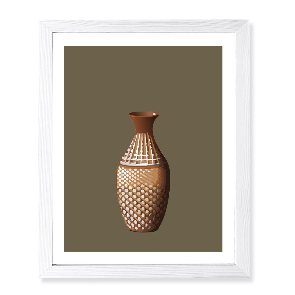 Designs ByLITA Flower Vase, 8 x 10 White Wall Print (Framed) | Kitchen ...