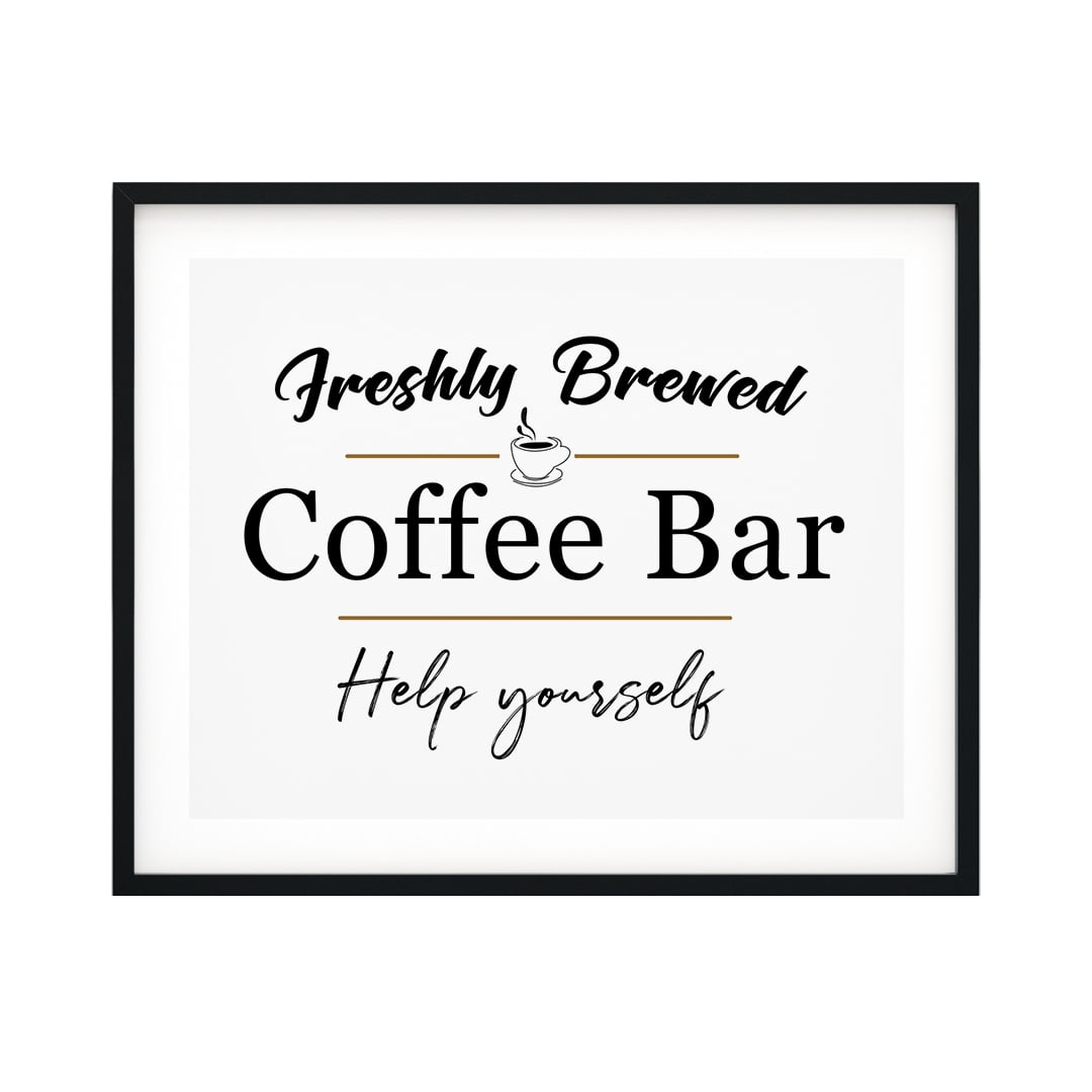 Designs ByLITA Freshly Brewed Coffee Bar Help Yourself 5 x 7 UNFRAMED ...