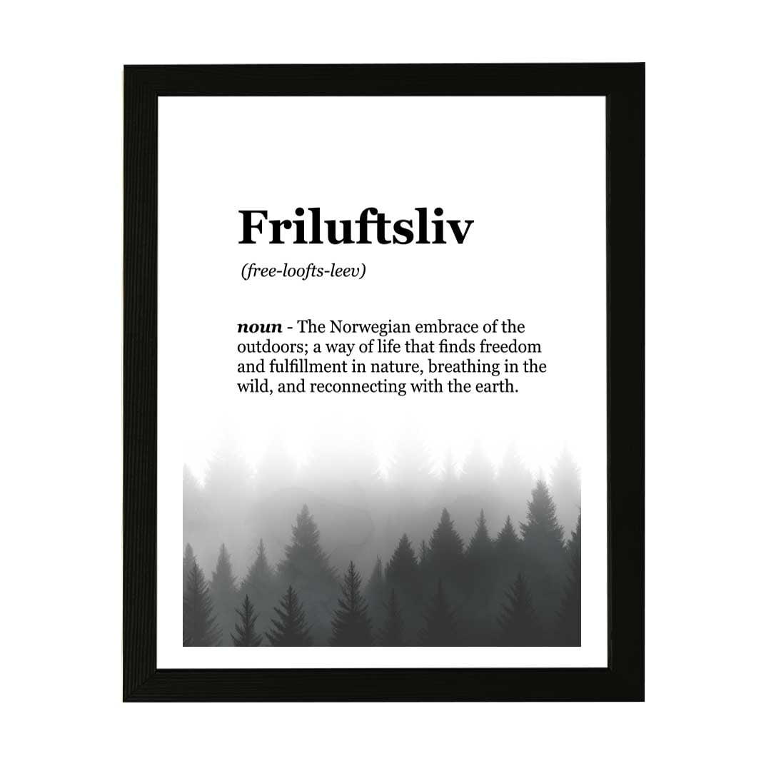 Designs ByLITA Friluftsliv Dictionary Definition Forest Design, 5 x 7 Wall Print (Unframed ...