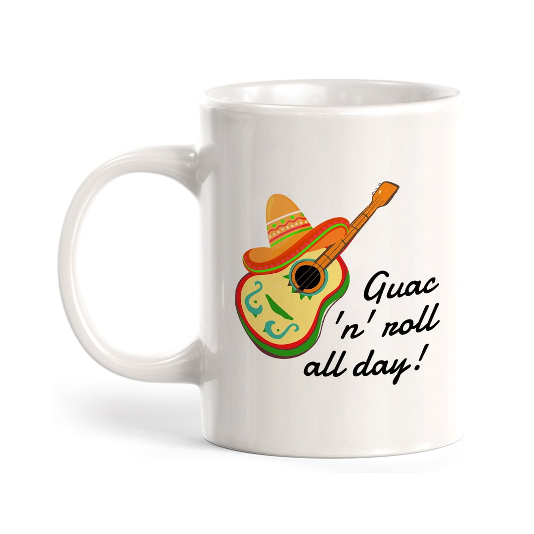 Designs ByLITA Guac 'n' roll all day! 11oz Plastic Coffee Mug Elegance ...