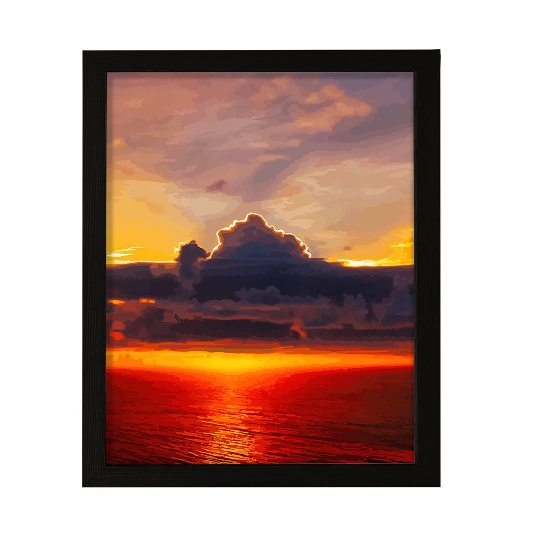 Designs ByLITA Heavenly Ocean Sunset, 5 x 7 Wall Print Inspirational ...