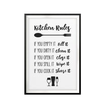 Designs ByLITA My Kitchen My Rules 8" x 10" UNFRAMED Print Home Décor ...