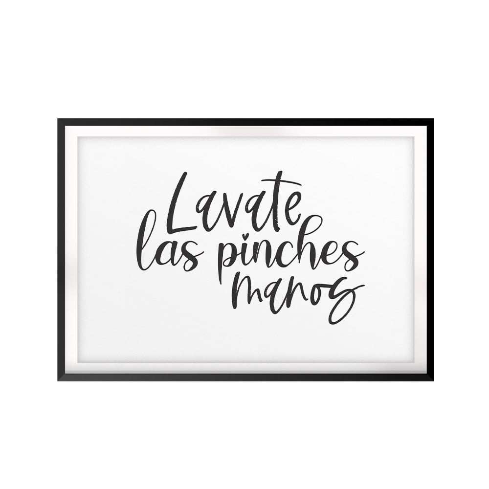 Designs ByLITA Lavate Las Pinches Manos 8 x 10 UNFRAMED Print Bathroom ...