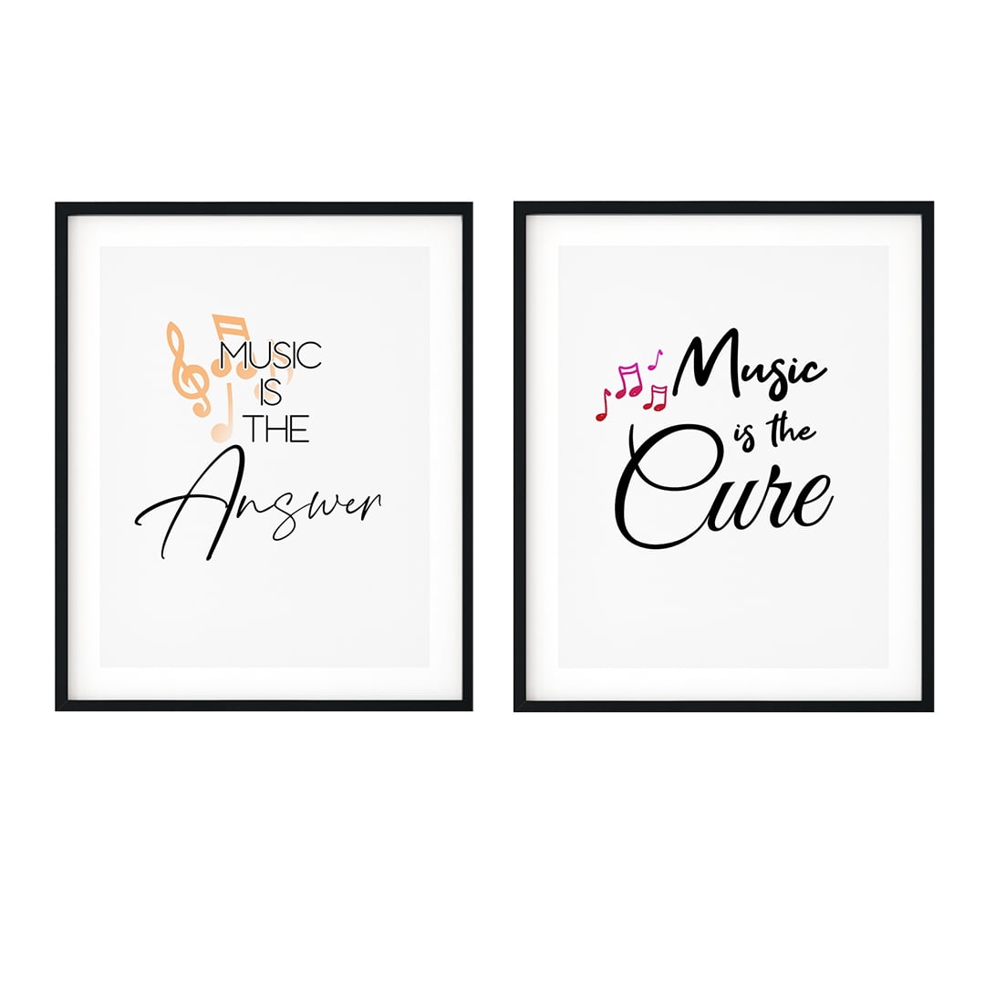 Designs ByLITA Music Lover 11 x 14" Wall Art UNFRAMED Print (2 Pack ...