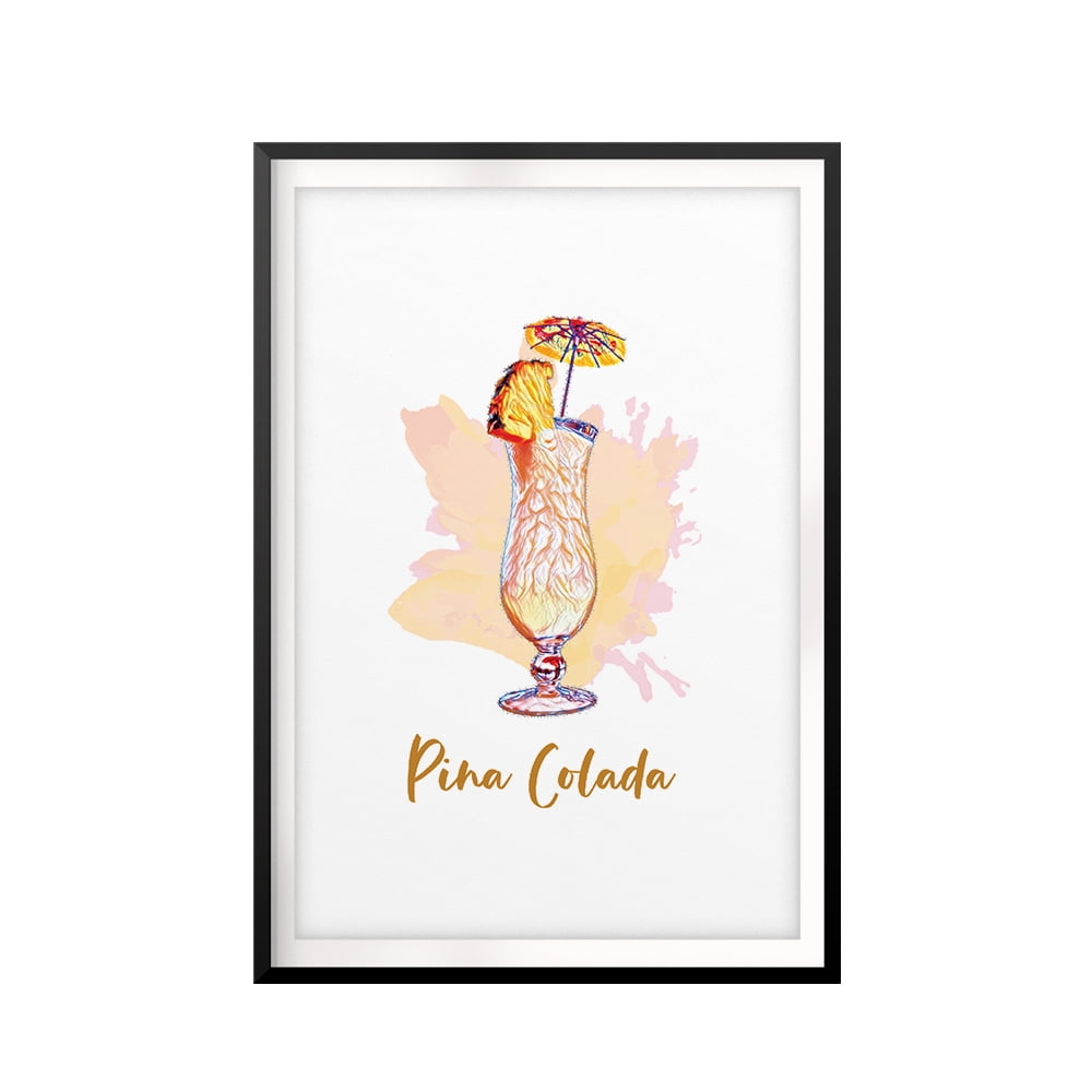 Designs ByLITA Pina Colada Watercolor 5 x 7 UNFRAMED Print Drinking ...