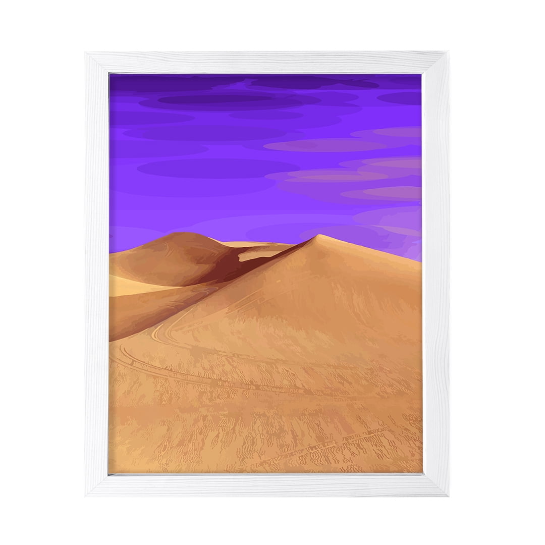 Designs ByLITA Purple Desert Haze, 11 x 14 White Wall Print ...