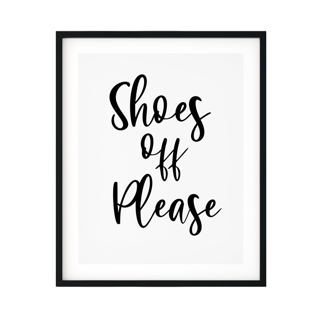 Designs ByLITA Shoes Off Please 5 x 7 UNFRAMED Print Business & Events ...