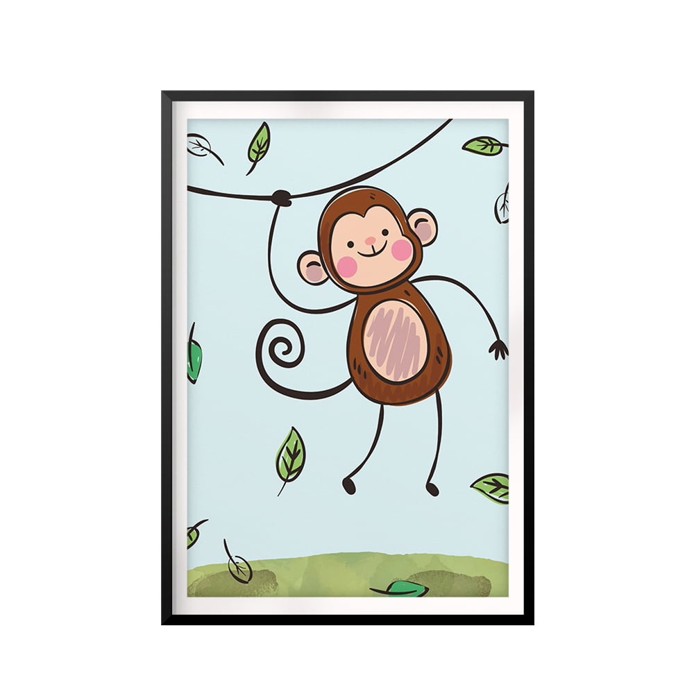 Designs ByLITA Stick Monkey 8 x 10 UNFRAMED Print Kids Wall Art ...