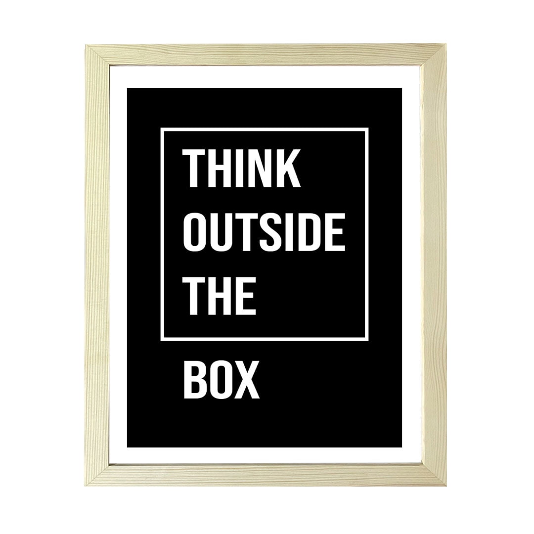 Designs ByLITA Think Outside The Box, 5 x 7 Wooden Framed Wall Art ...
