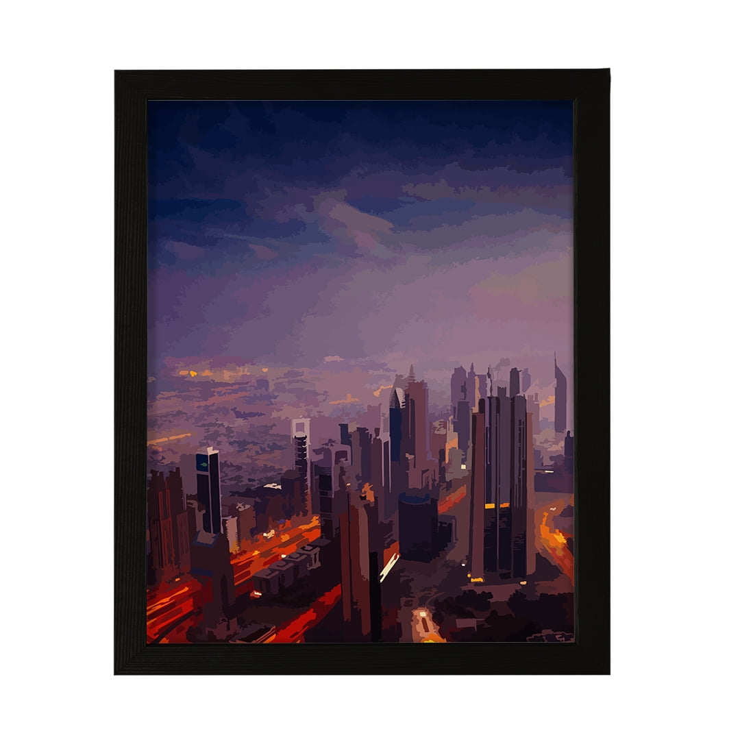 Designs ByLITA Urban Dusk Nightfall, 8 x 10 Wall Print Inspirational ...