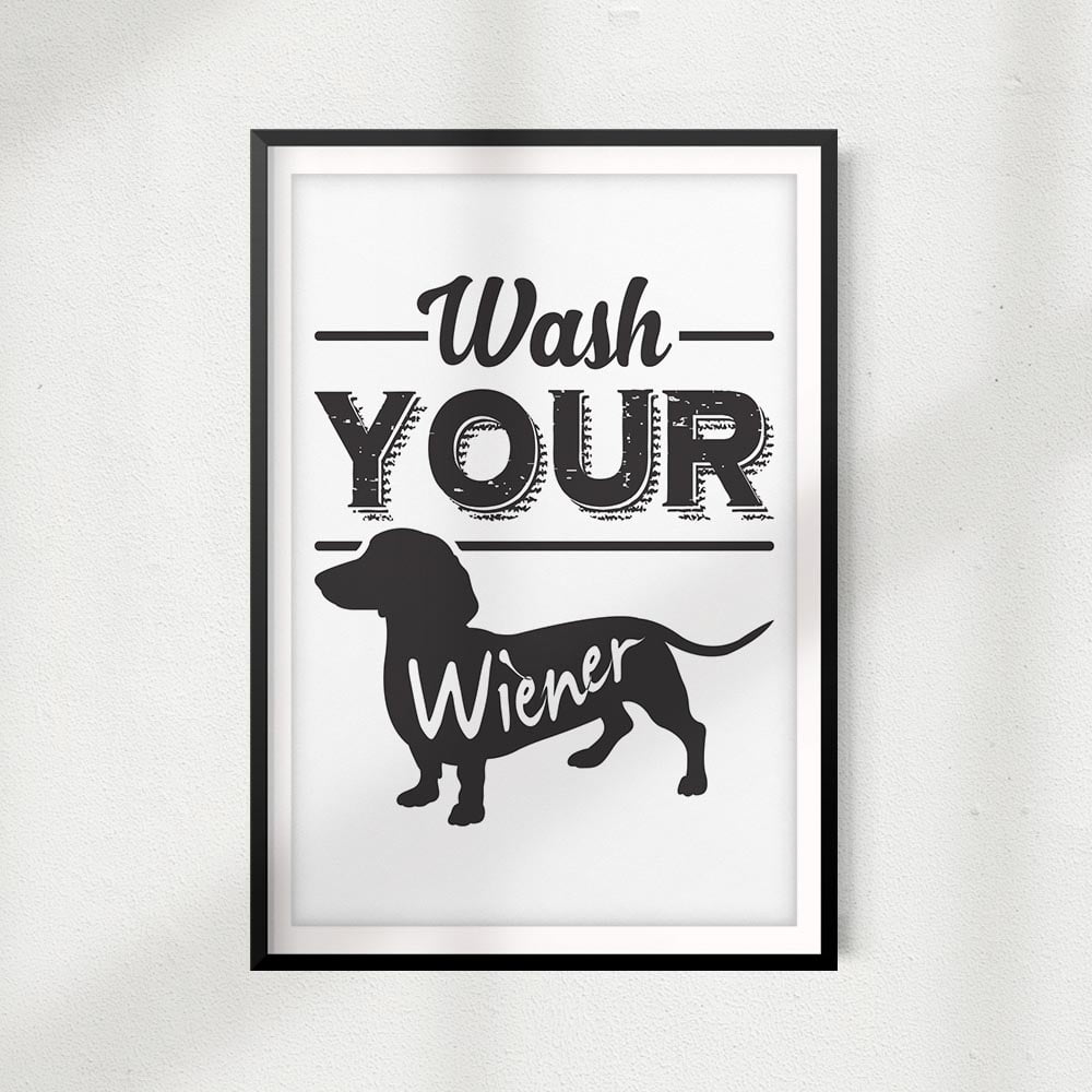 Designs ByLITA Wash Your Wiener 8" x 10"UNFRAMED Print Home Décor, Pet ...