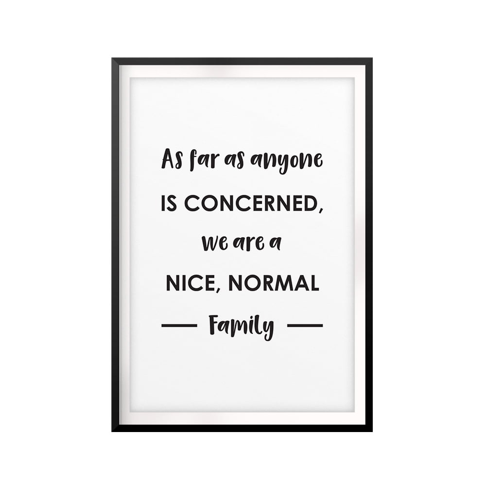 Designs ByLITA We Are A Nice, Normal Family 8 x 10 UNFRAMED Print Funny ...
