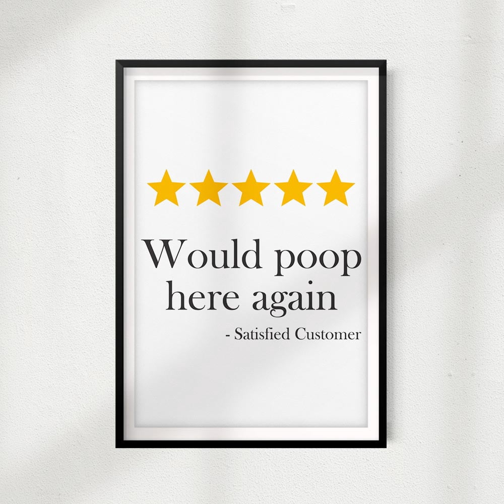 Designs ByLITA Would Poop Here Again 8" x 10" UNFRAMED Print Home Décor ...