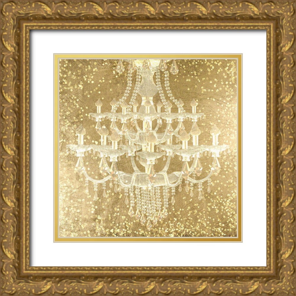 Designs, CAD 15x15 Gold Ornate Wood Framed with Double Matting Museum Art Print Titled - Golden ...