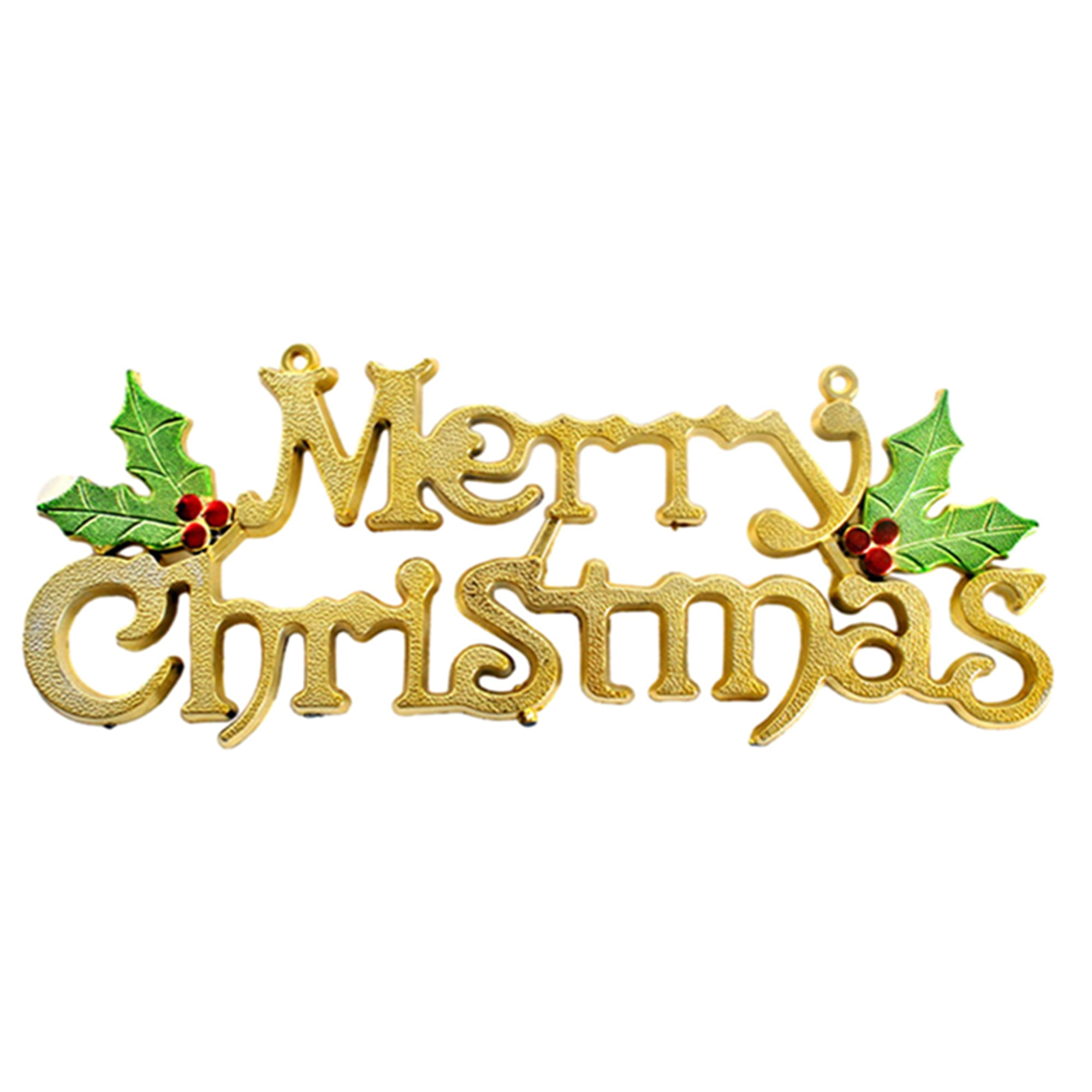 Designs Merry Christmas Signs Decorative Glittery Hanging Signs Gold ...