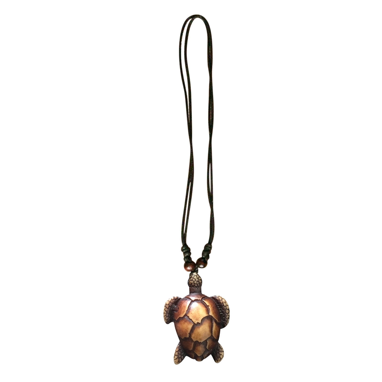 Designs Sea Turtle Pendants Necklace Tribal Faux Macrame Necklaces Yak ...