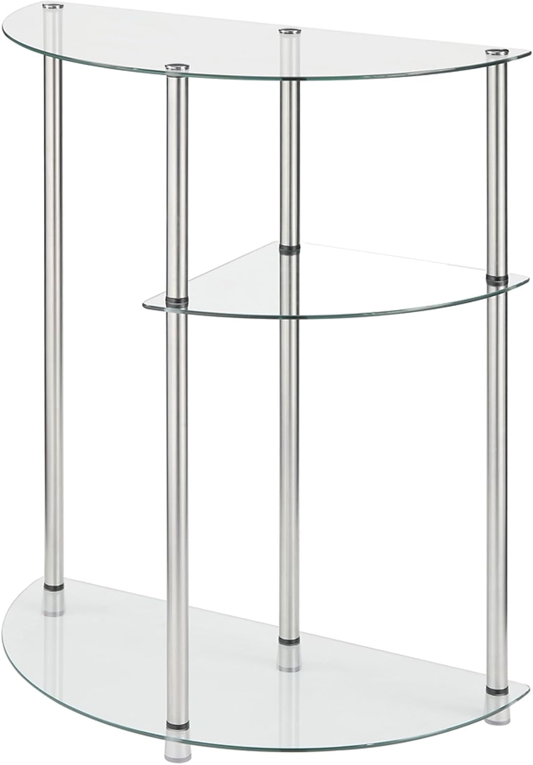 Designs2Go Classic Glass 3-Tier Display Entryway Table 23" - Modern ...